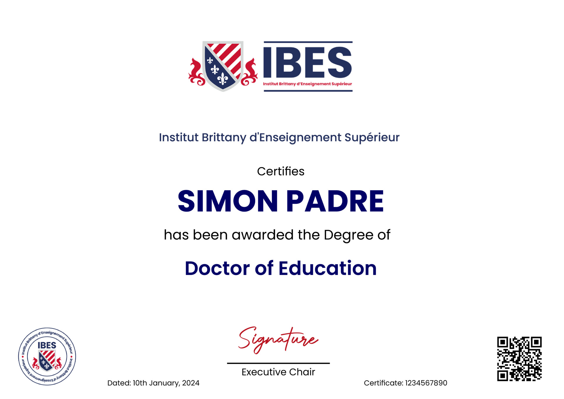 Doctor of Education (EdD) – Dual Awards from IBES and VERN University ...